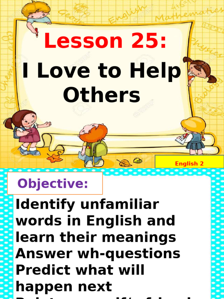 Unit 4 English Lesson 25 28 | PDF