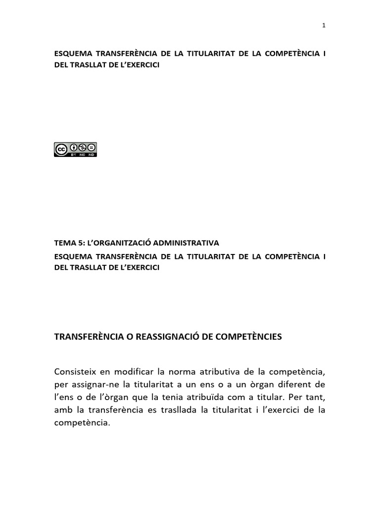 Esquema Transferencia I Trasllat de Competencies 22-23 | PDF