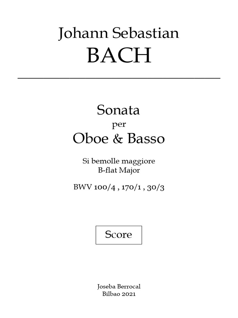 IMSLP752660-PMLP149629-BACH. Oboe Sonata SibM. BWV 100, 170, 30. (Ed ...