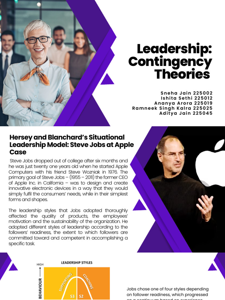 Leadership Contingency Theories | PDF | Apple Inc. | Leadership