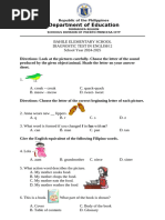 SUMMATIVE TEST Grade 2 ENGLISH | PDF | English Language | Word