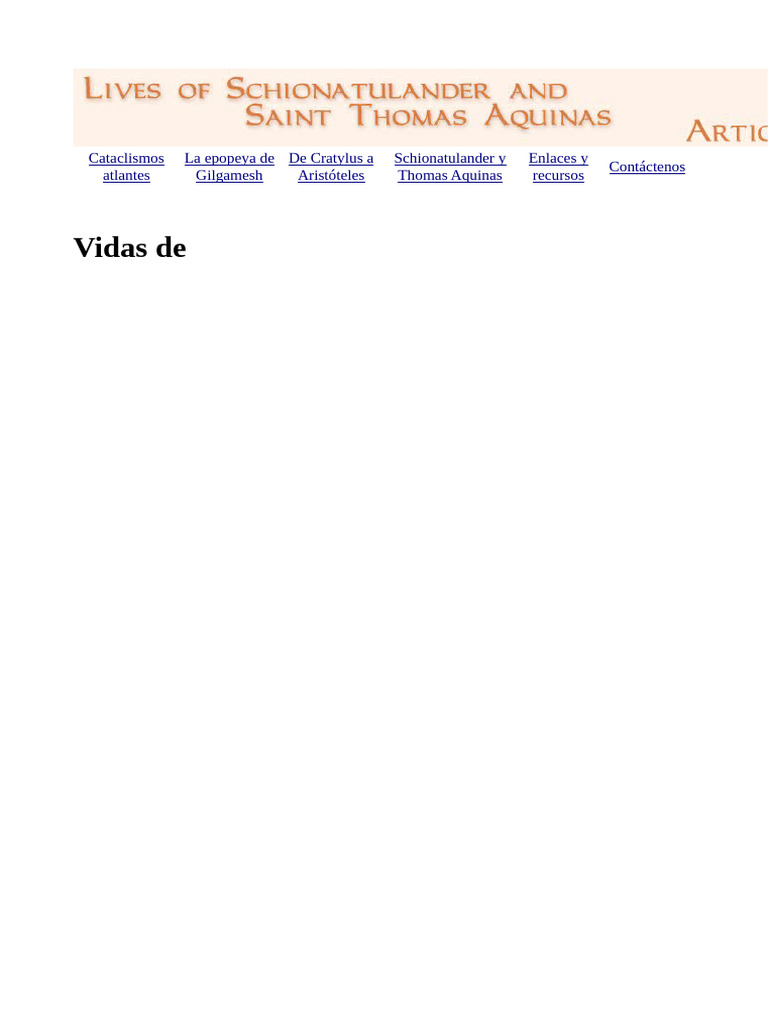 vidas de Schionatulander y Tom__s de Aquino | PDF | Santo Grial | Tomás de Aquino