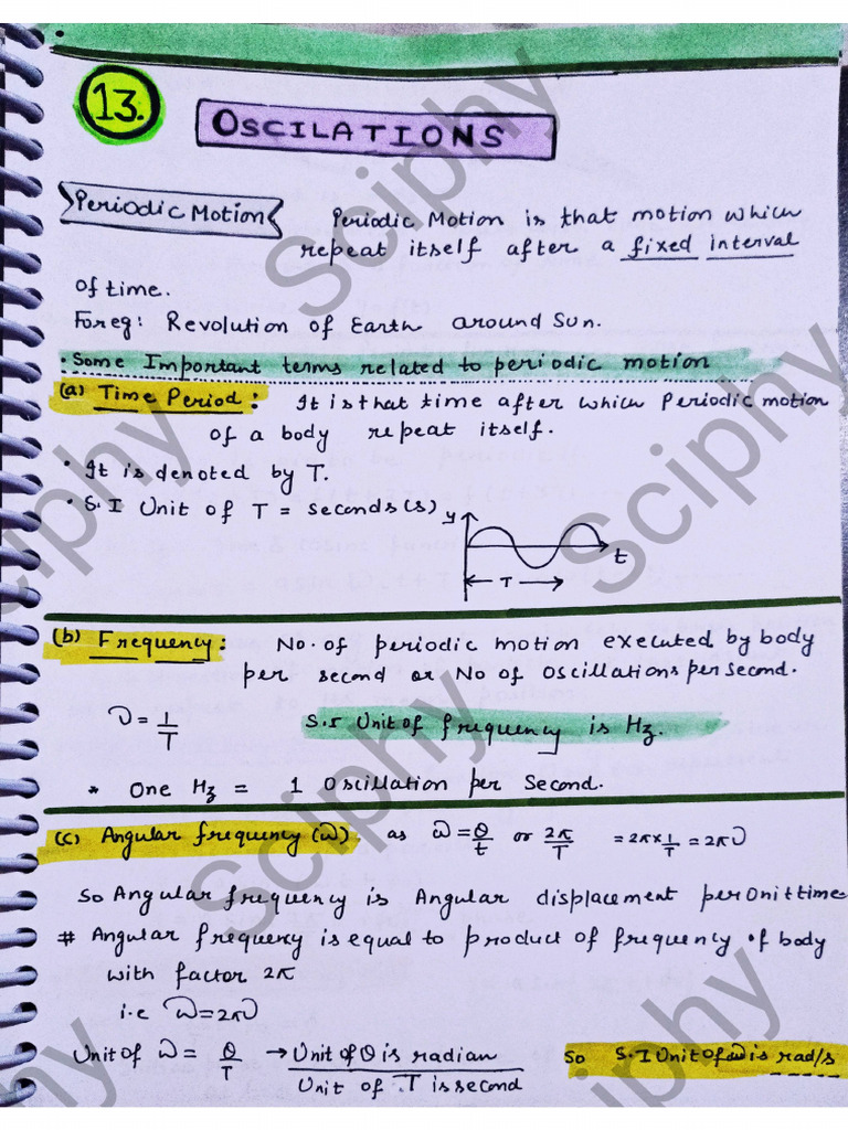 Xi Oscillation Notes | PDF