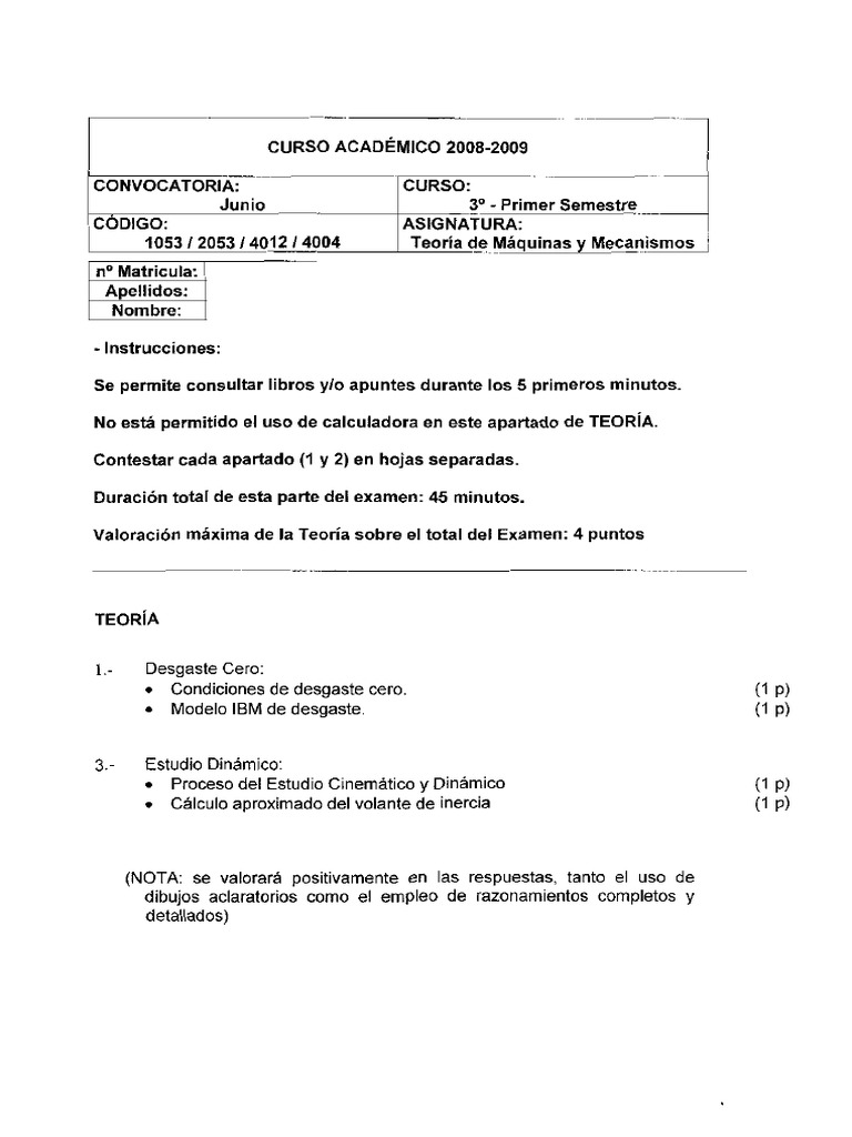 Teo Prob Tests Jun09 | PDF