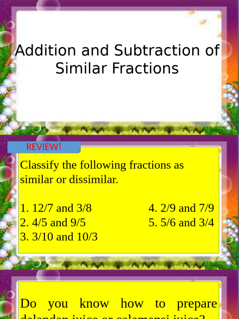 2 Similar Fractions Addition and Subtraction | PDF