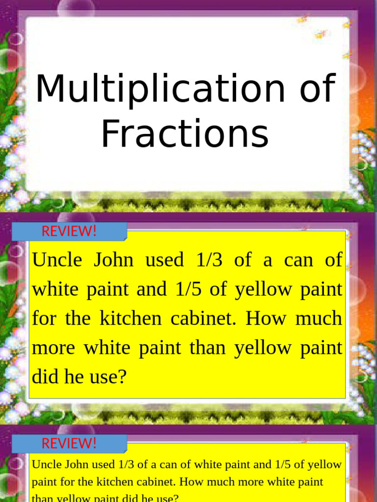 5 Multiplication of Fractions | PDF