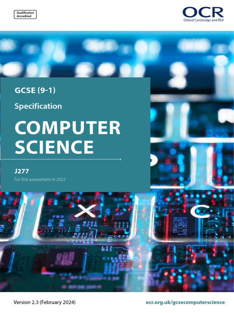 .Ukimages558027 Specification Gcse Computer Science j277 PDF | PDF | Computer Data Storage | Byte
