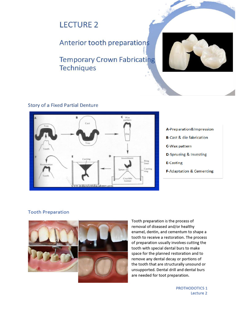 Anterior Tooth Preparation Techniques | PDF | Human Tooth | Dentistry ...