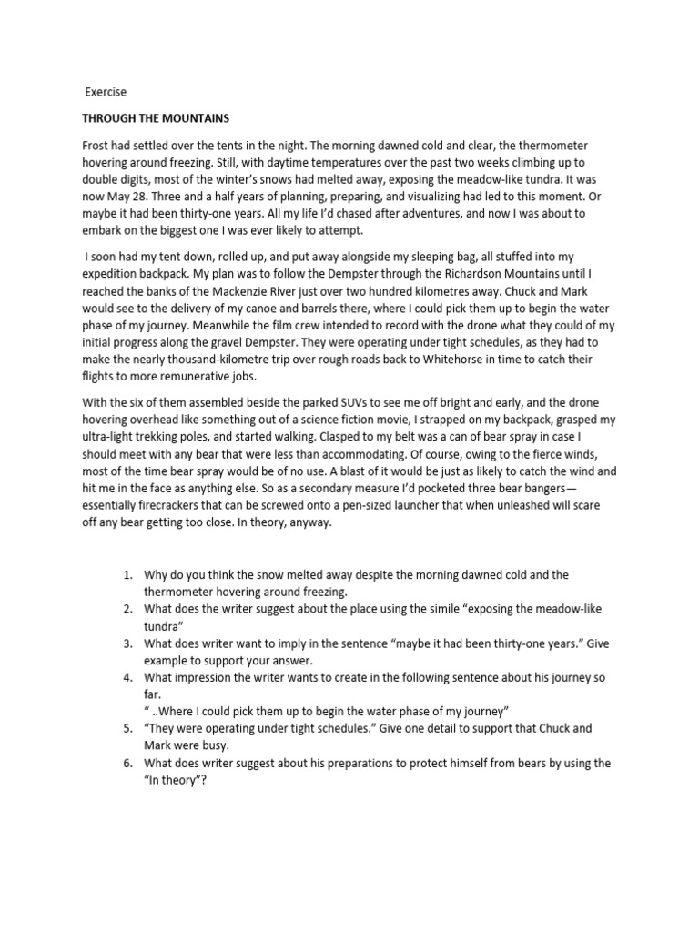 Passage A Reading Comprehension | PDF