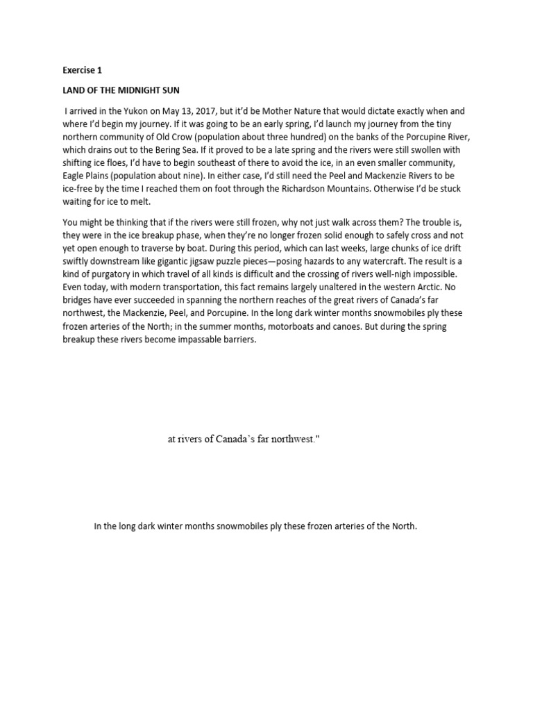 Rivers Reading Comprehension Passage a | PDF | Ice