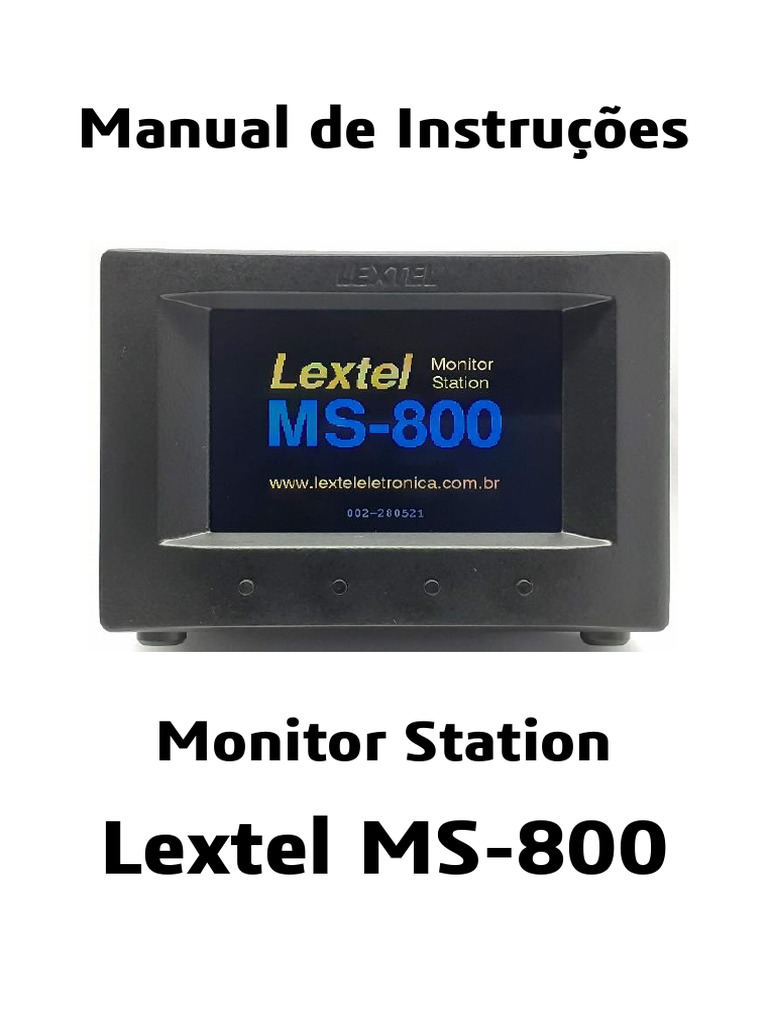 Monitor RF Lextel MS-800: Manual Completo | PDF | Rádio | Fonte de energia