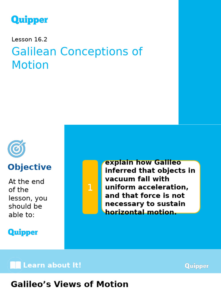 Galileo's Motion: Vertical, Horizontal, Projectile | PDF | Force | Weight