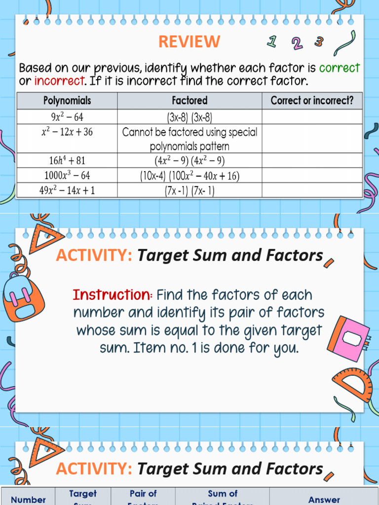 4 Factoring General Trinomials | PDF