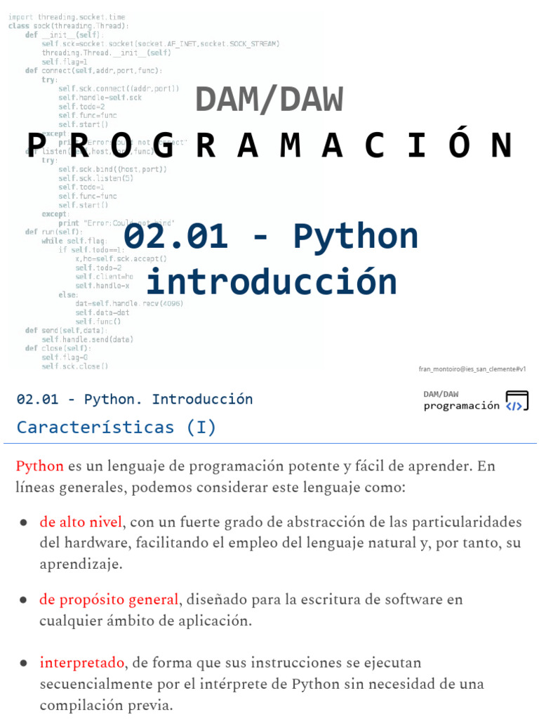 Diapos Python | PDF | Python (lenguaje de programación) | Cadena (informática)