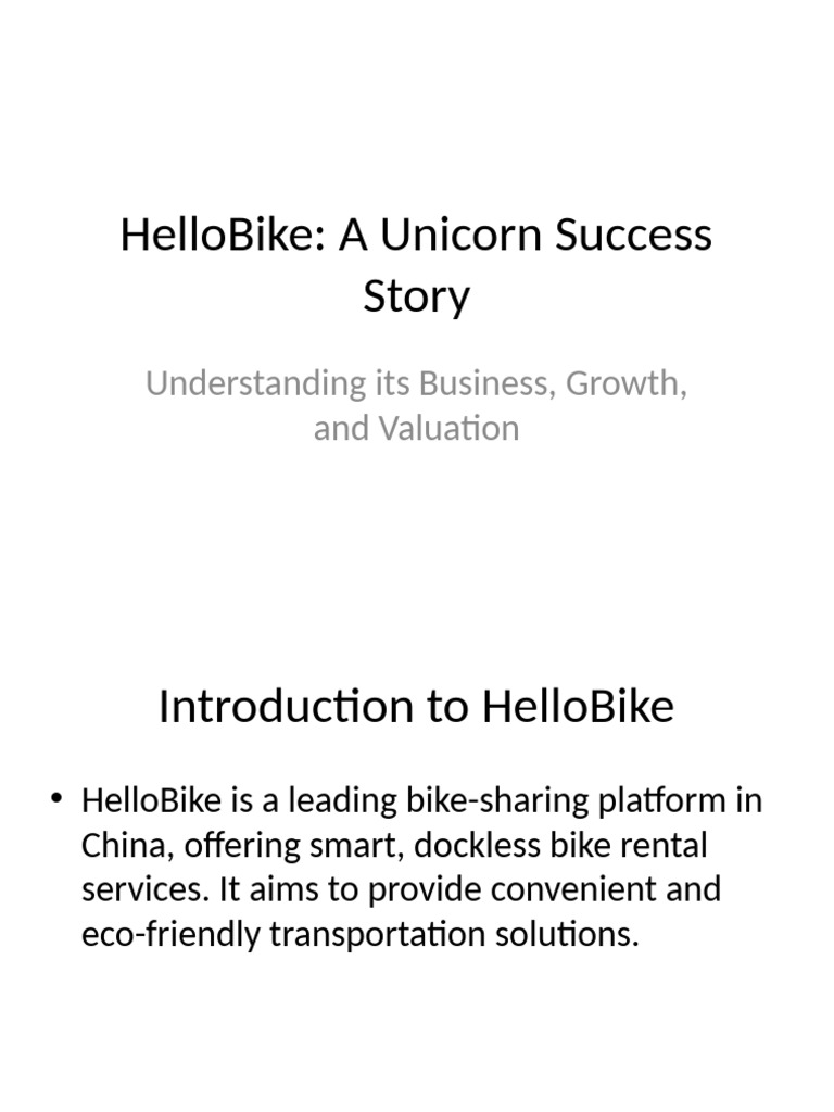 HelloBike Presentation | PDF
