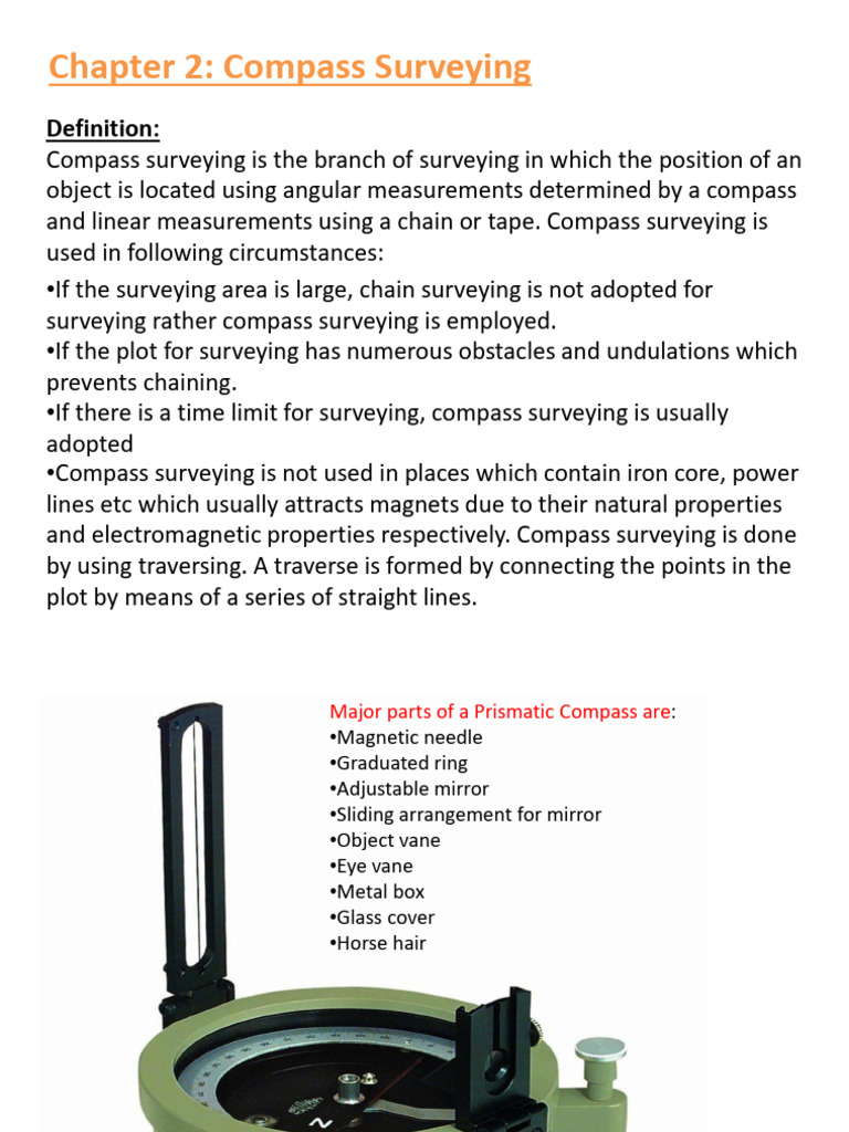 Chapter 2 (1) | PDF | Compass | Surveying