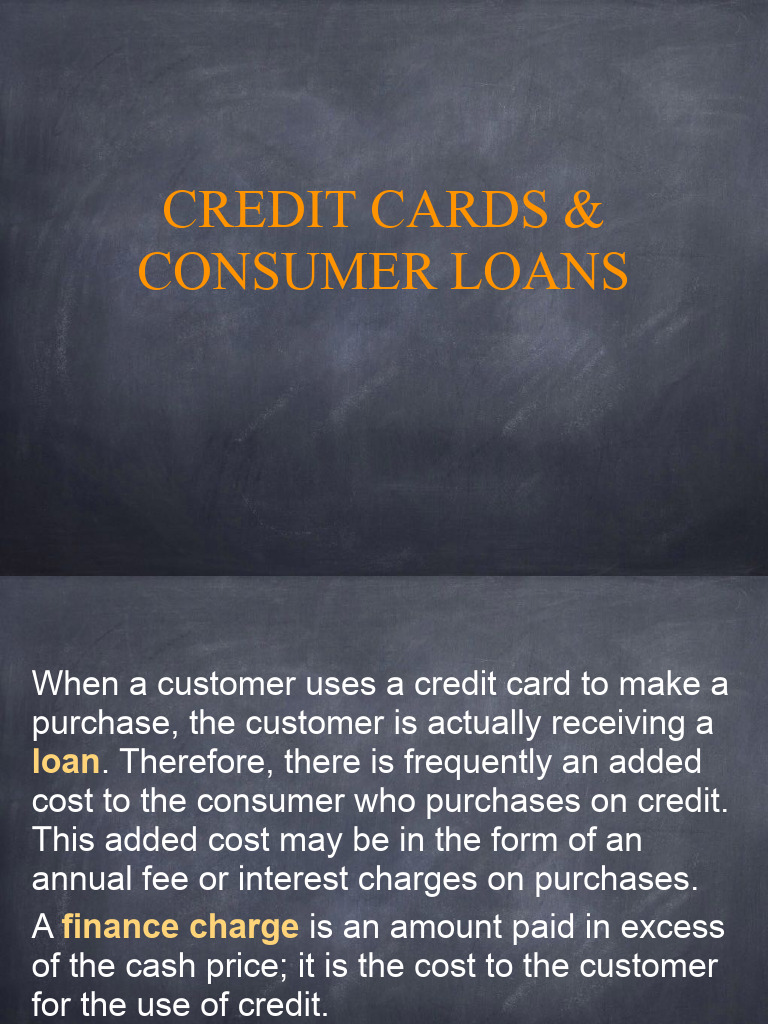 Credit Cards Consumer Loans | PDF | Credit Card | Annual Percentage Rate