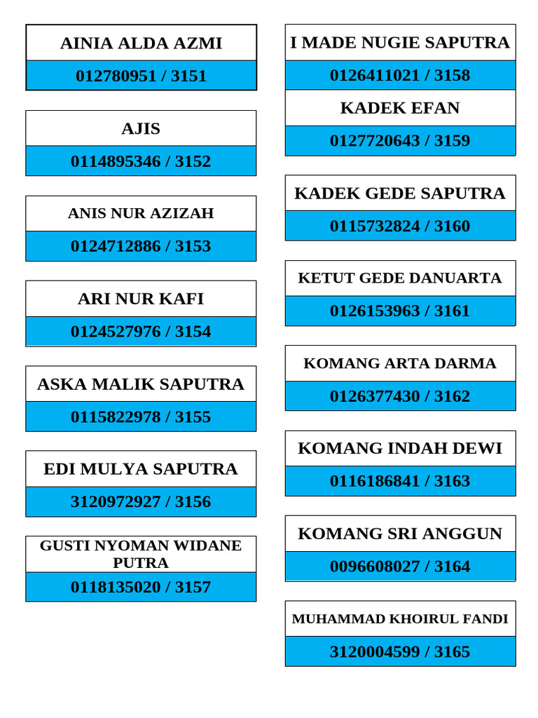 Cover Nama RAPOT 73 | PDF