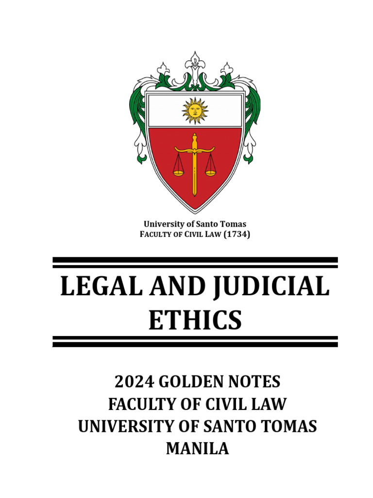 4 2024 Golden Notes Legal and Judicial Ethics | PDF | Lawyer | Practice ...