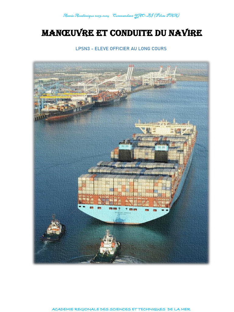 Manœuvre et conduite du navire LPSN3 | PDF | Ancre | Plaie