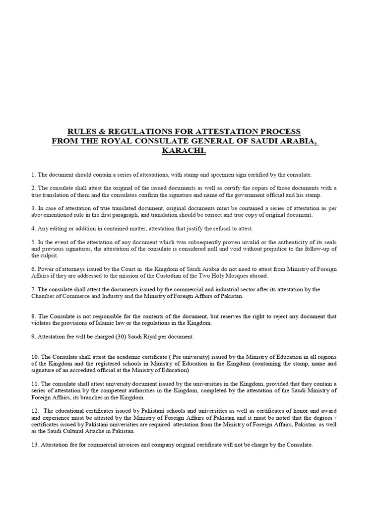 Instructions For Attestation | PDF | Saudi Arabia | Pakistan
