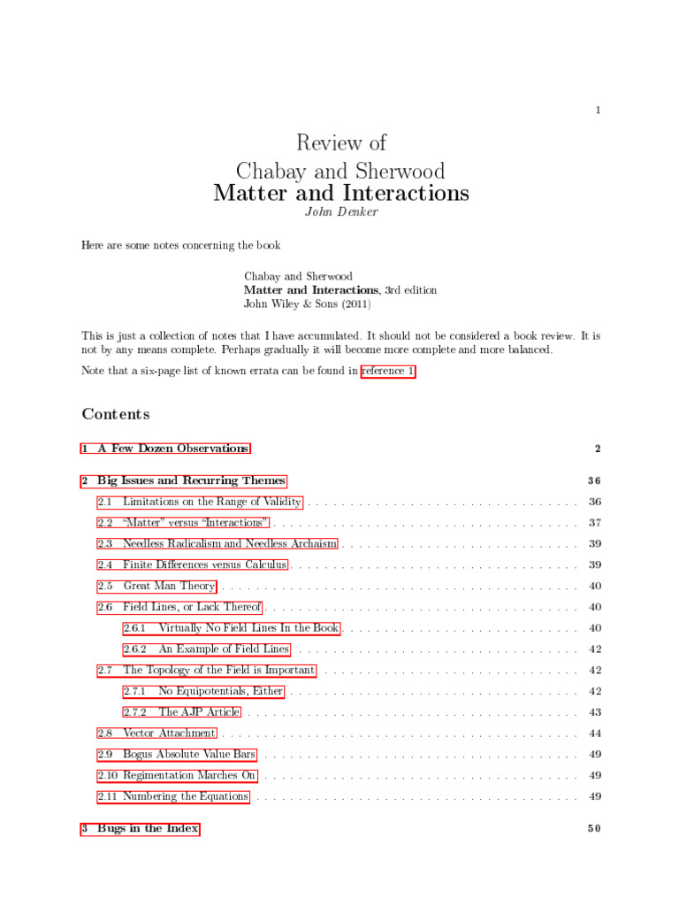 Matter Interactions | PDF | Special Relativity | Newton's Laws Of Motion