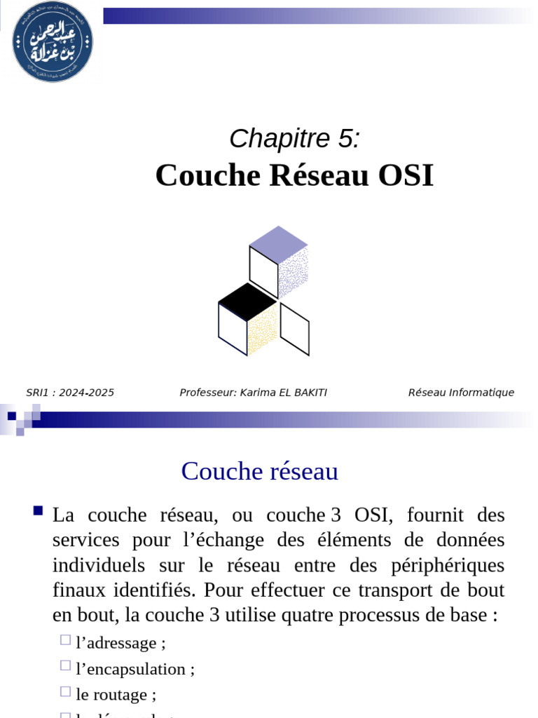 Couche Réseau OSI : Fonctionnalités et Défis | PDF