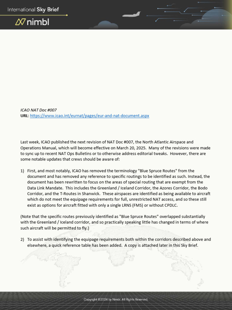 02-13 - NAT Doc 007 Updates Feb 25 | PDF | Air Traffic Control ...