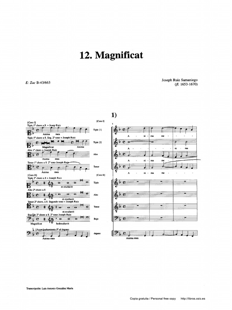 007. Samaniego, Joseph Ruiz. Magnificat | PDF
