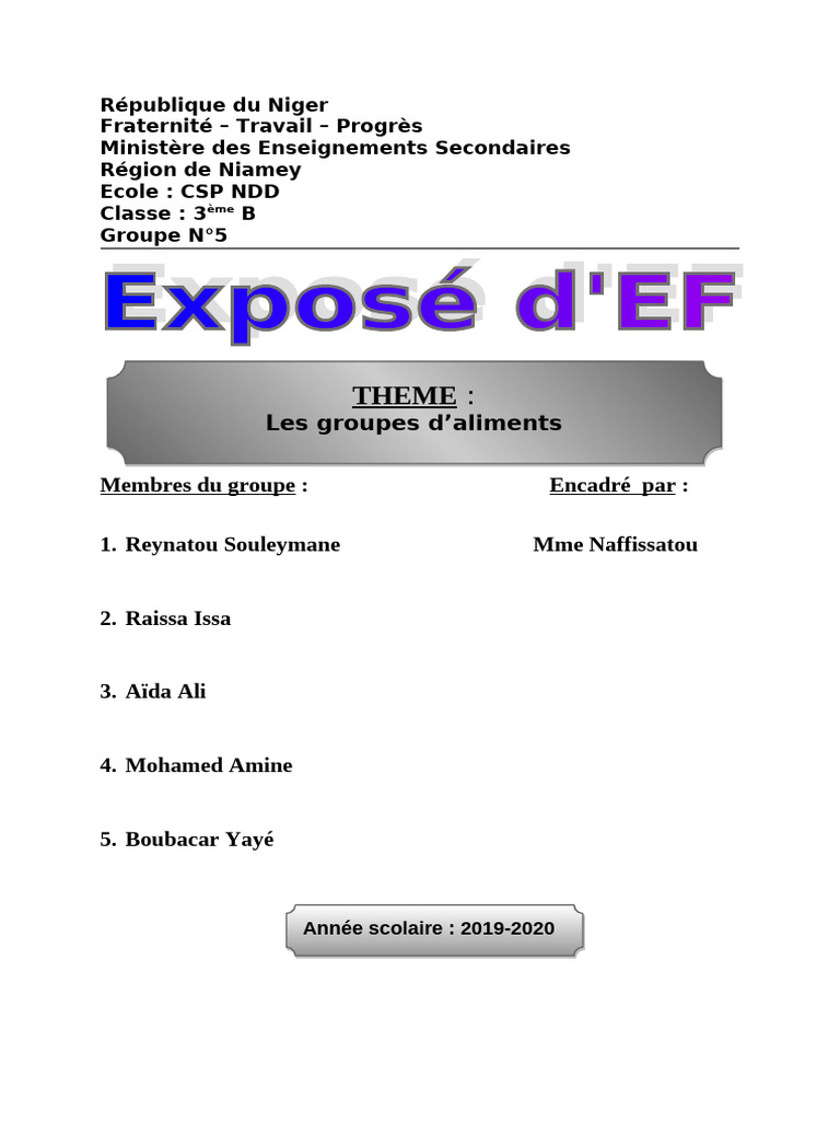 Classification des groupes alimentaires | PDF | Fruit | Nourritures