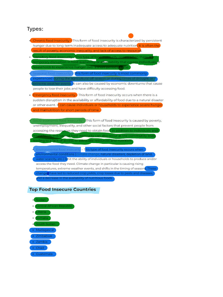 Food Insecurity - Poster (Updated) | PDF | Hunger | Food Security