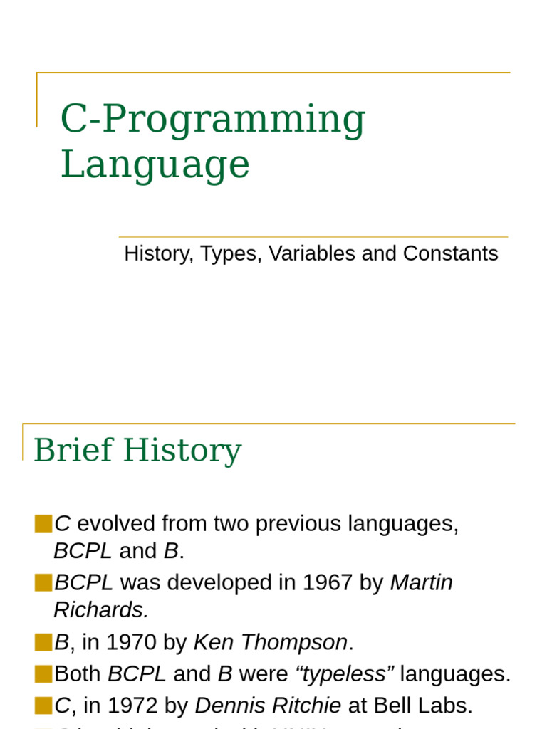 3 History Types Var Const (1) | PDF | Integer (Computer Science ...