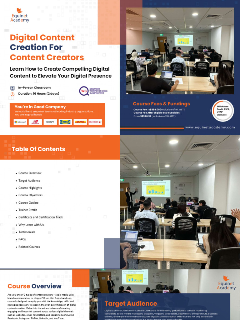 Digital Content Creation For Content Creators Course Brochure | PDF | Artificial Intelligence ...