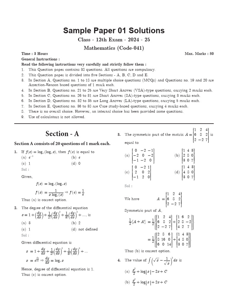 Maths SP-1 | PDF | Mathematics | Algebra