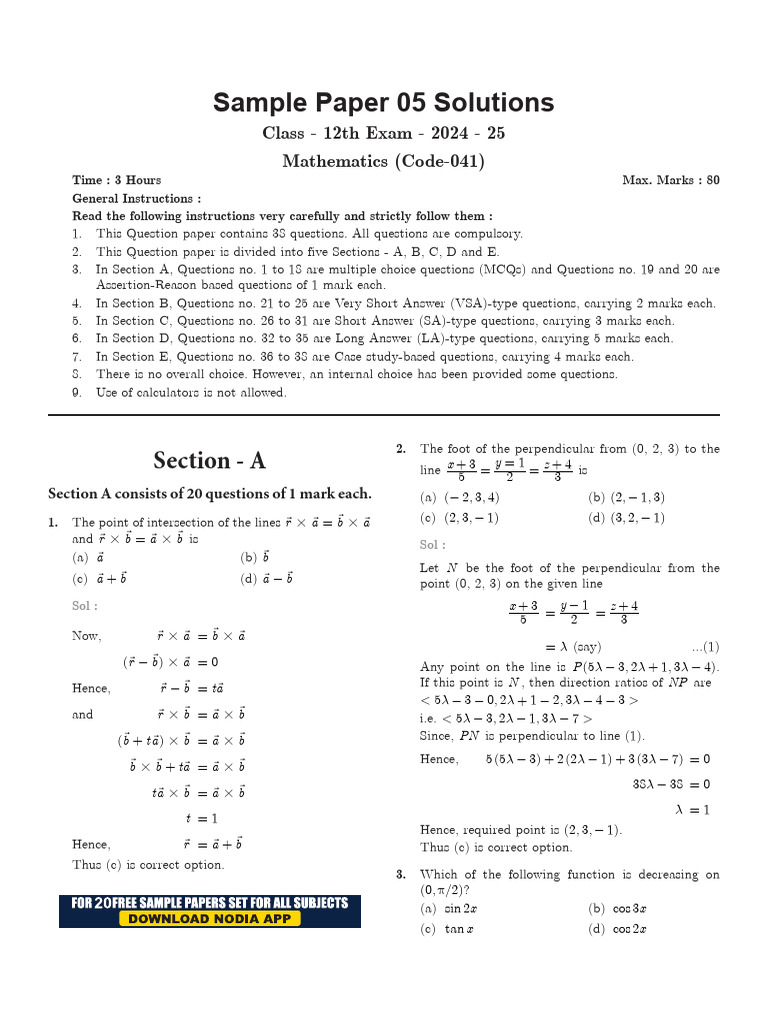 Maths SP-5 | PDF | Matrix (Mathematics) | Linear Algebra