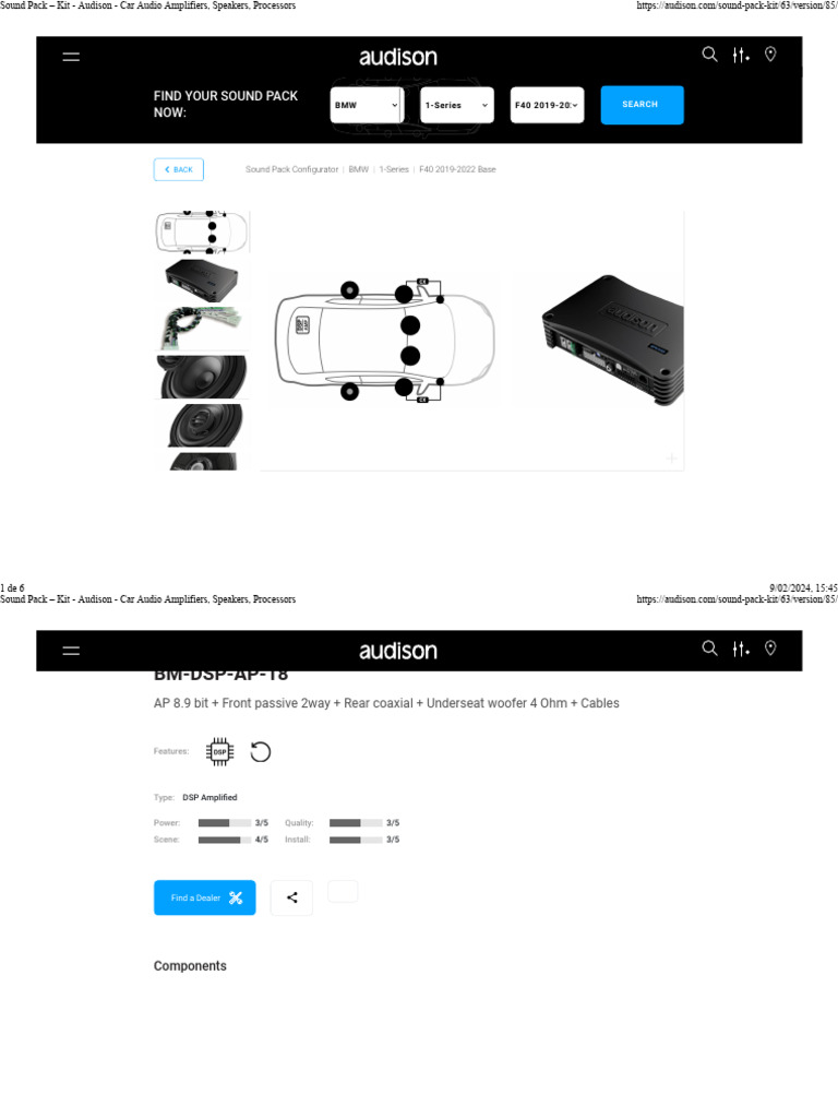 Sound Pack - Kit - Audison - Car Audio Amplifiers, Speakers, Processors | PDF | Loudspeaker ...