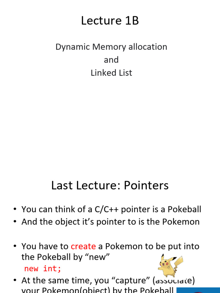 L01B VLA and Linked List in C++ | PDF | Pointer (Computer Programming) | Integer (Computer Science)