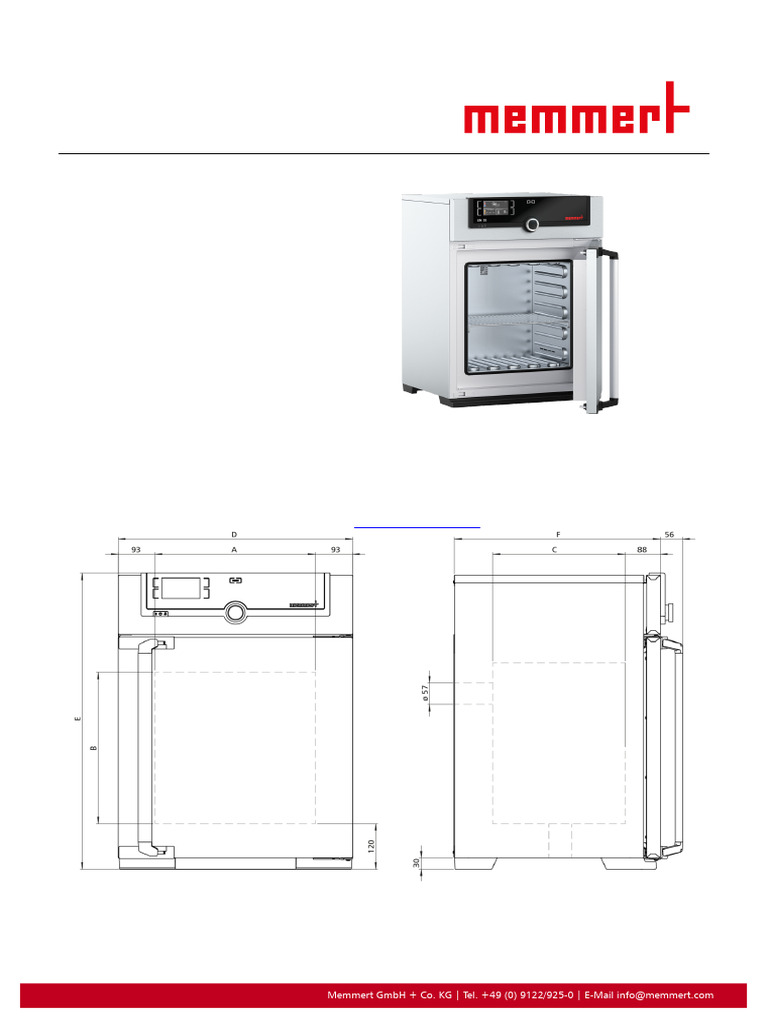 Memmert UN55 Lab Oven Specifications | PDF | Temperature