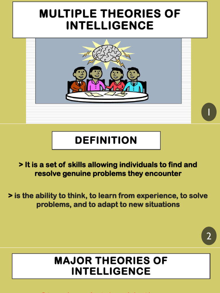 Theories of Intelligence Explained | PDF | Intelligence | Mental Processes