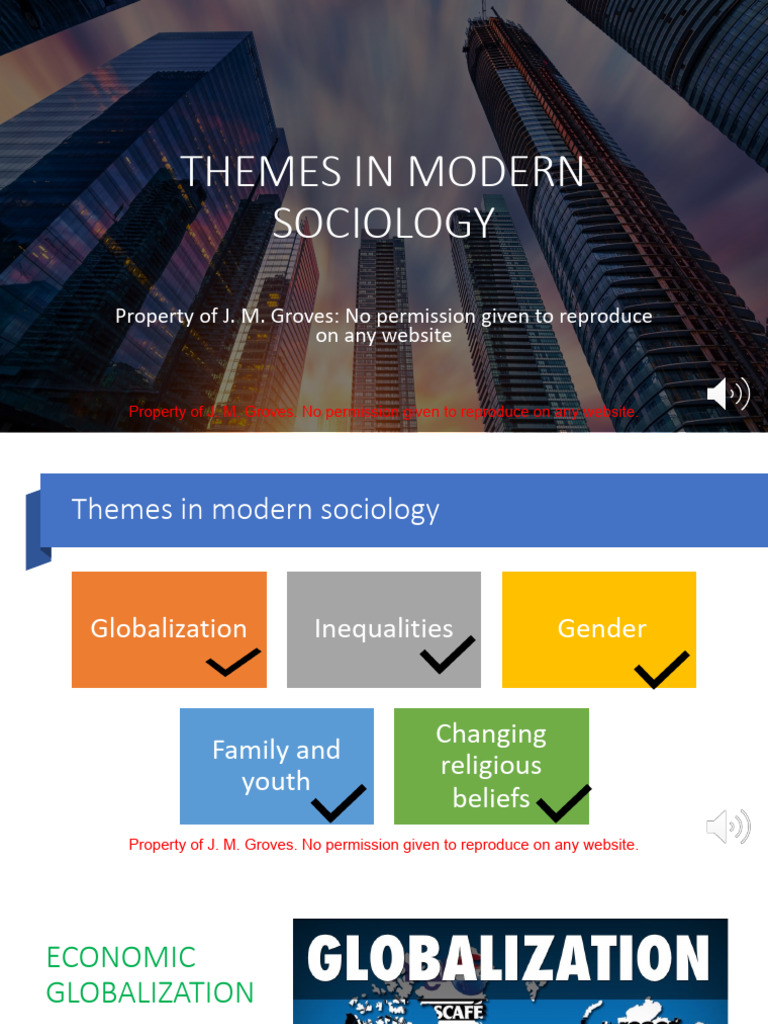 Key Themes in Modern Sociology | PDF | Globalization | Social Inequality