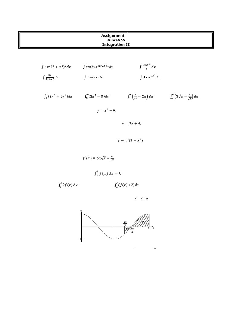 Assignment 31 - Integration II | PDF