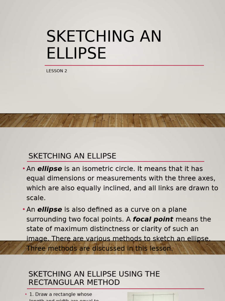 Lesson 2 Sketching An Ellipse | PDF