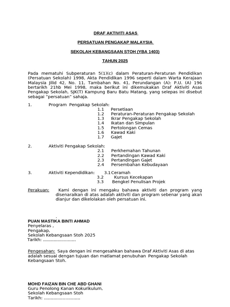 Draf Asas Pengakap | PDF