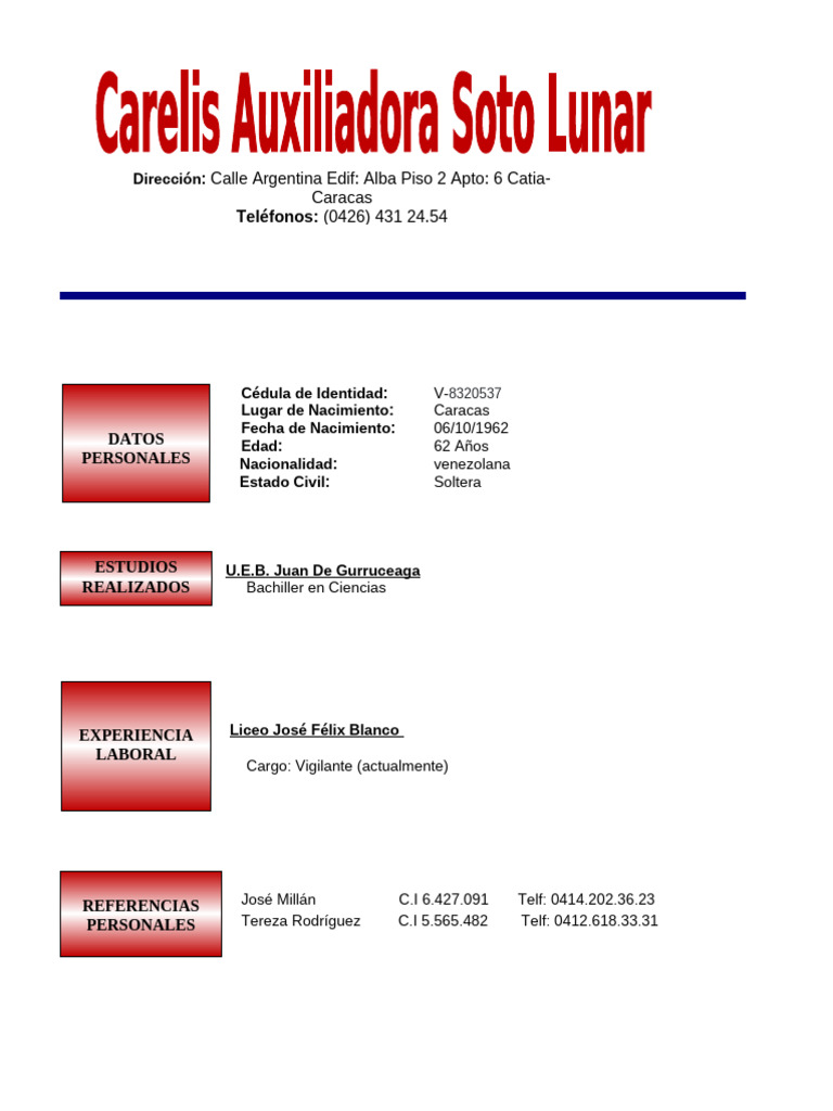 Curriculum Carelis | PDF