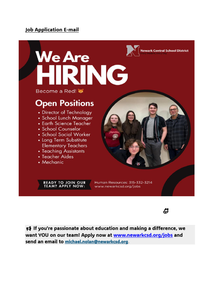 Job Application E | PDF