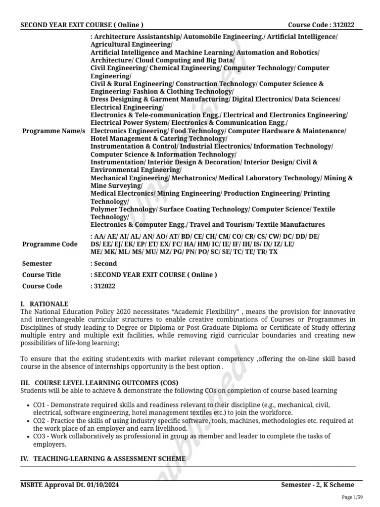 312022-Second Year Exit Course ( Online ) | PDF | Machine Learning ...