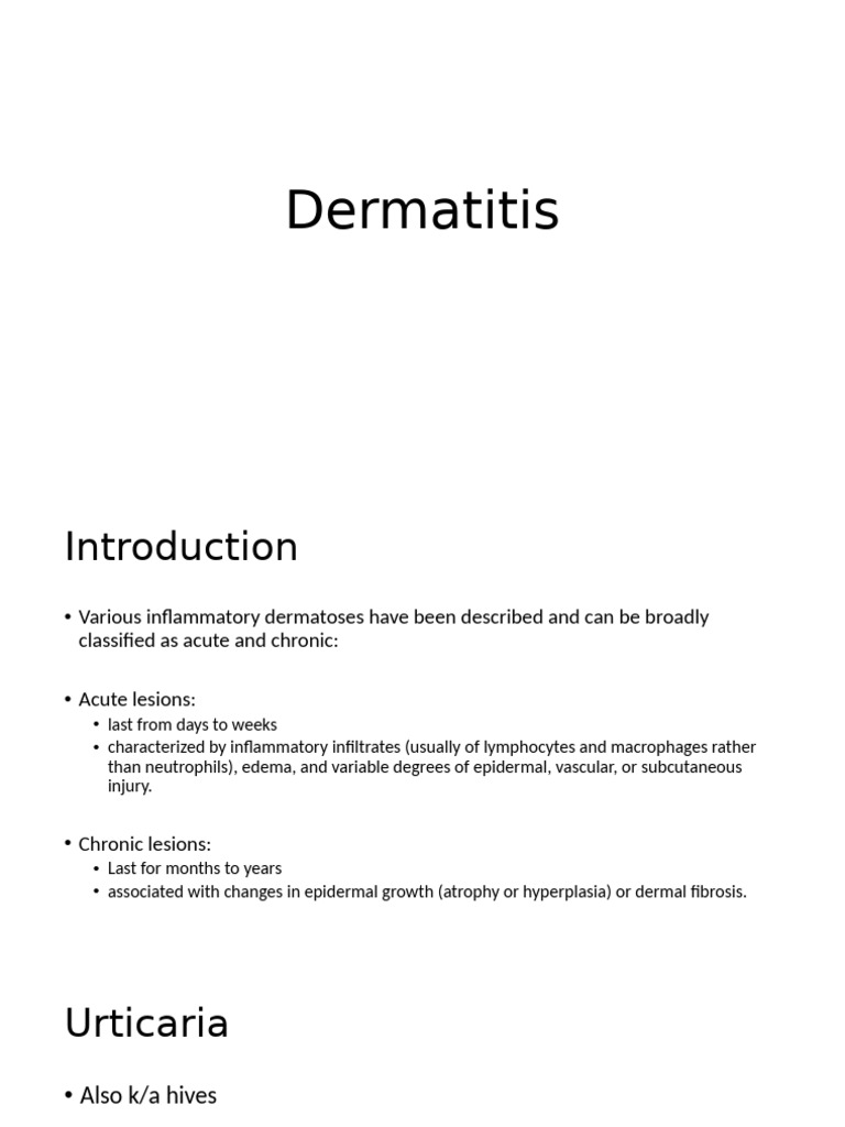 Overview of Dermatitis Types and Causes | PDF | Skin | Cutaneous Conditions