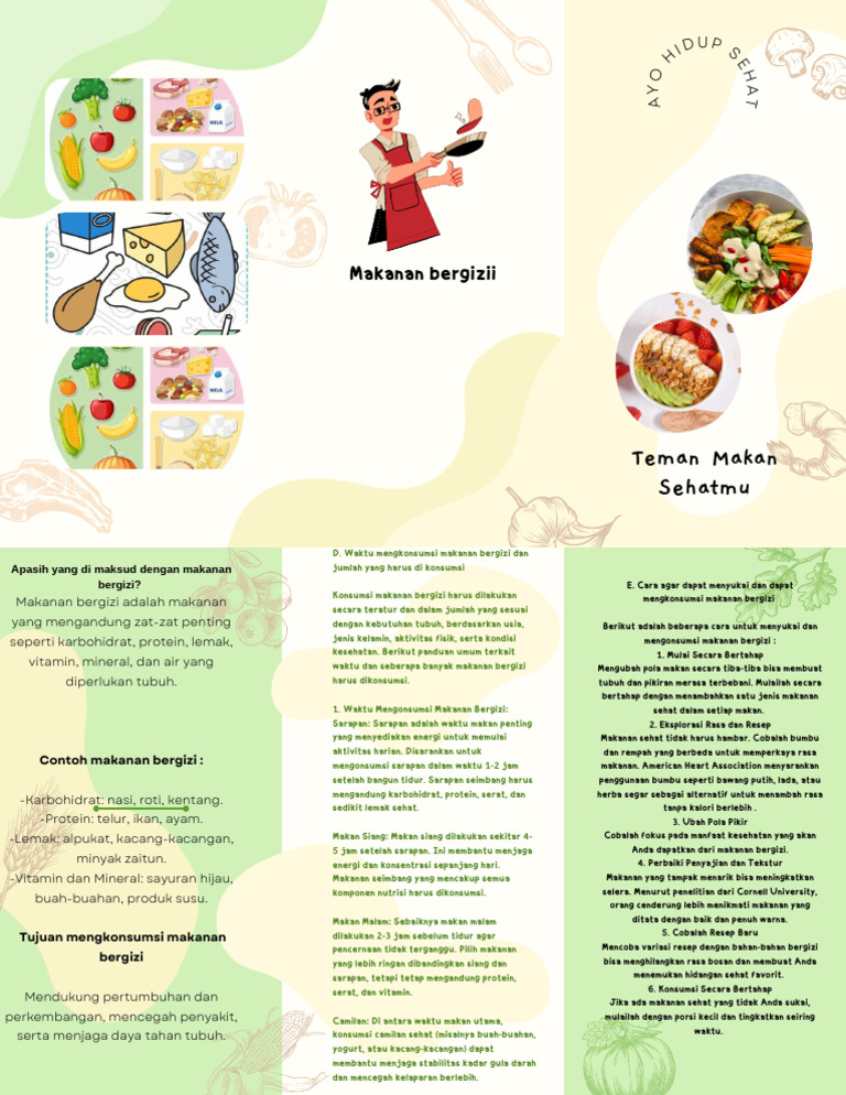 Leaflet Makanan Bergizi | PDF