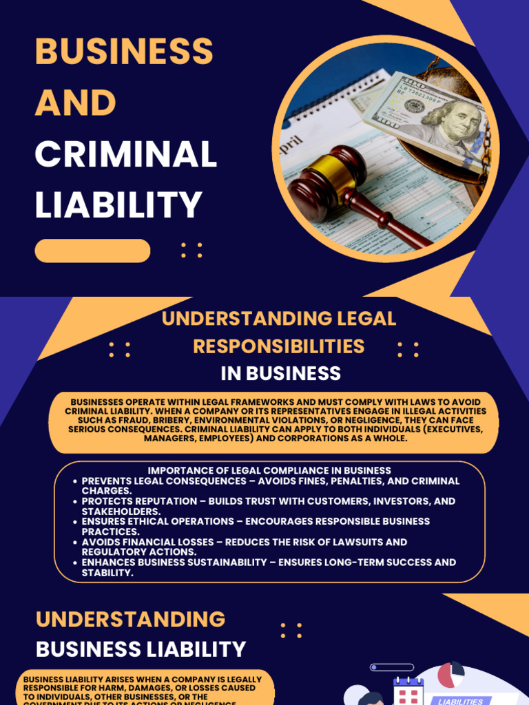 Business Criminal Liability Explained | PDF | Legal Liability | Crimes