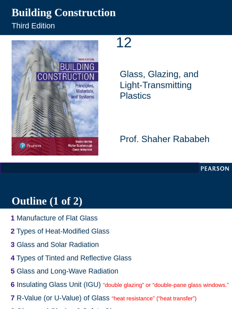 Glass, Glazing, and Light-Transmitting Plastics | PDF | Glasses | Mirror